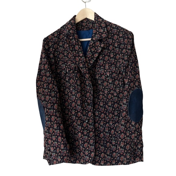 Jackets & Coats | Vtg 8s 90s Prairie Floral Corduroy Jacket Blazer ...